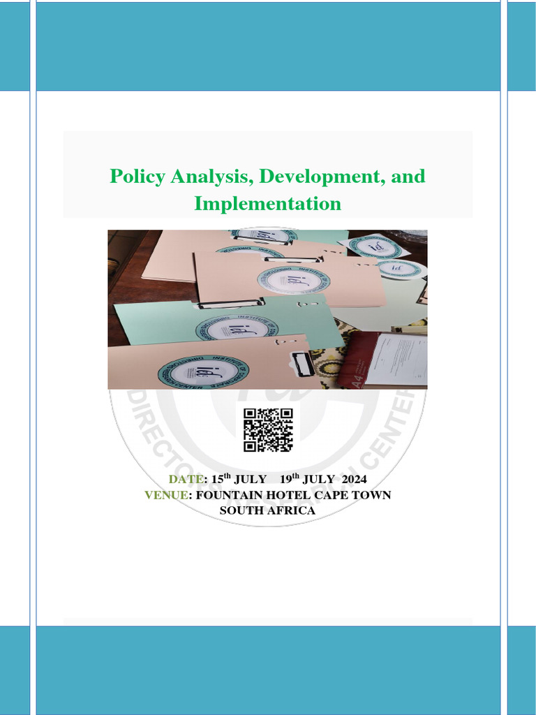 Policy Analysis, Development and Implementation | PDF | Policy Analysis | Policy
