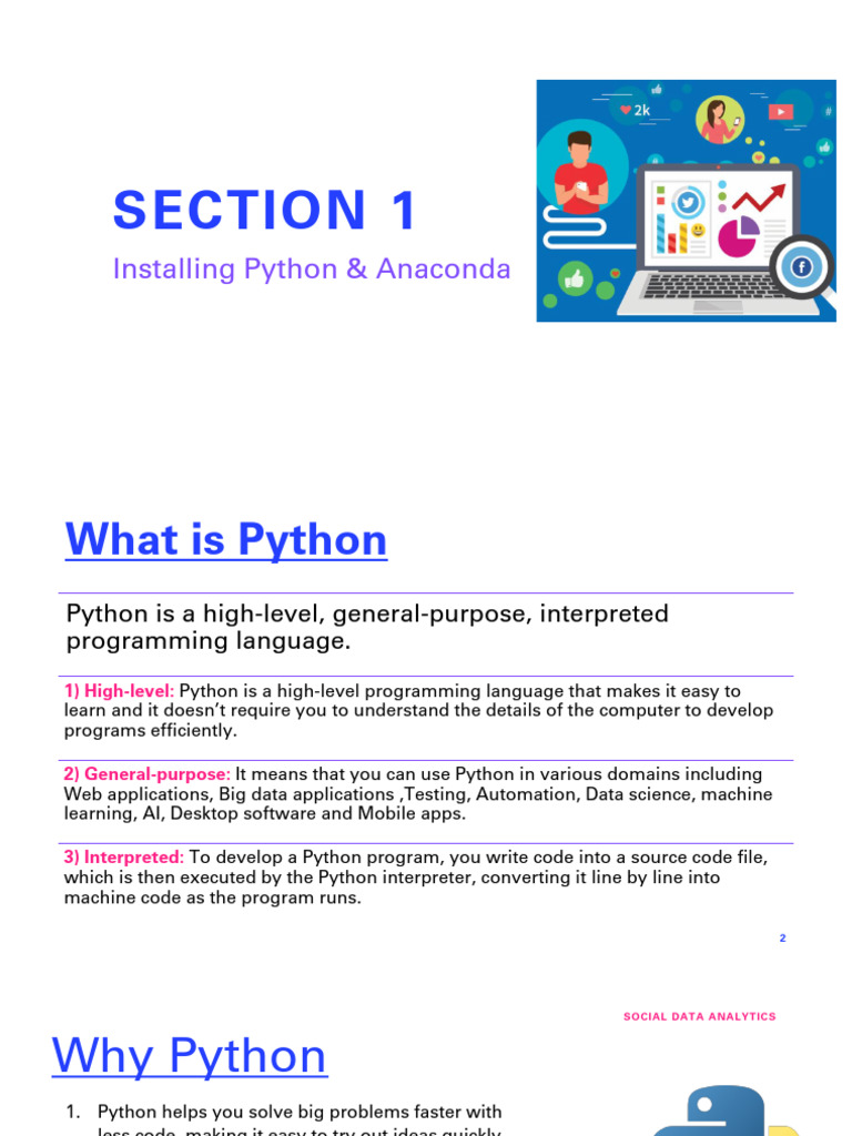 Section 1 - SDA (Tools Installation) | PDF | Python (Programming Language) | Computer Programming