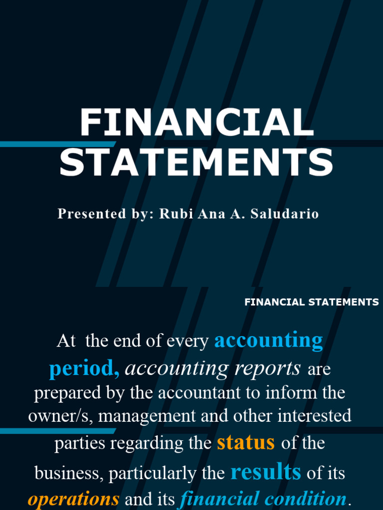 Chapter 2 FINANCIAL STATEMENTS | PDF | Debits And Credits | Equity ...