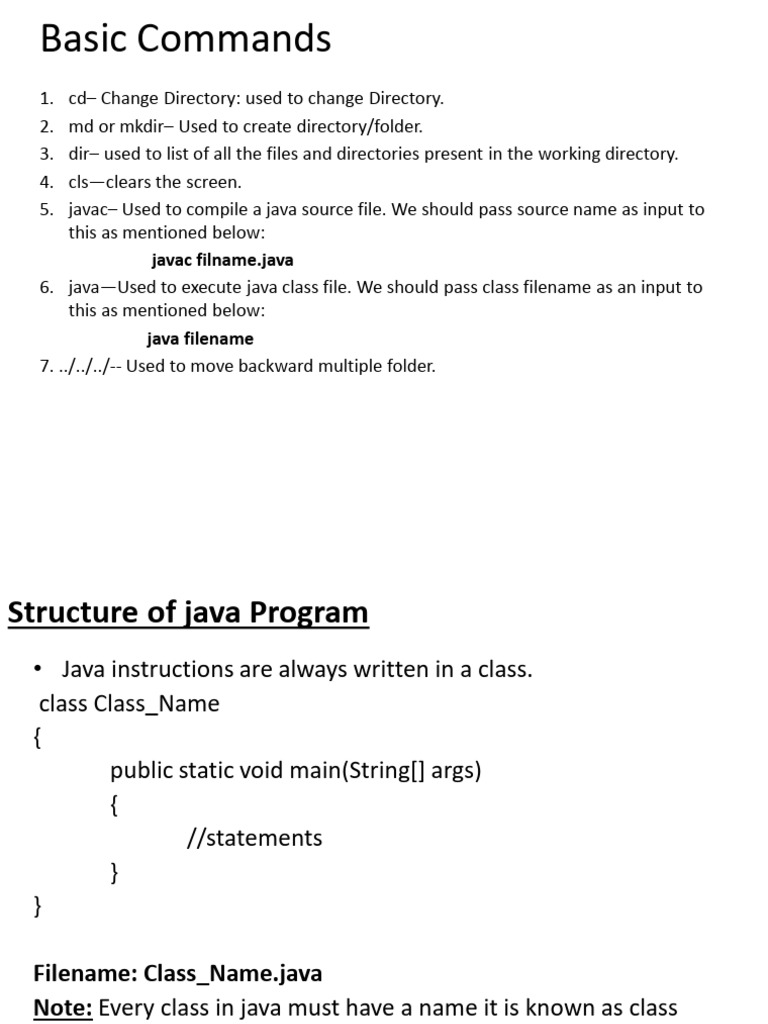 Structure of Java | PDF | Computer File | Filename