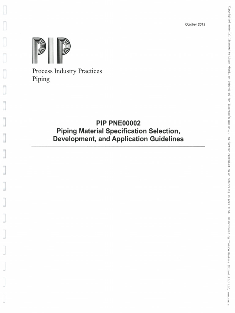 PIP PNE - 00002 - Piping Material Specification | PDF