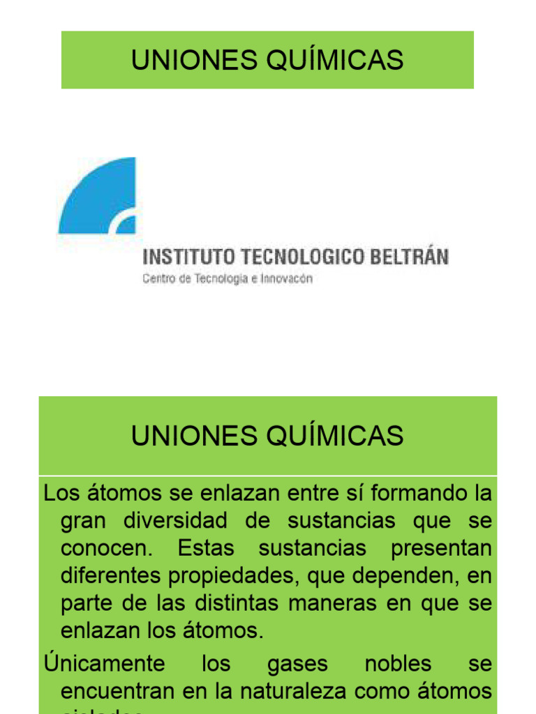 Módulo 2 - Uniones Quimicas y Propiedades (2) (Modo de Compatibilidad) | PDF | Polaridad química ...