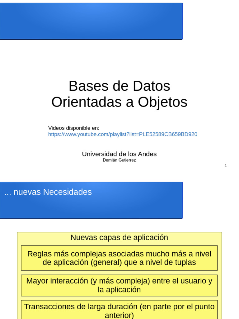 BD Clase 08 OODB | PDF | Objeto (informática) | SQL