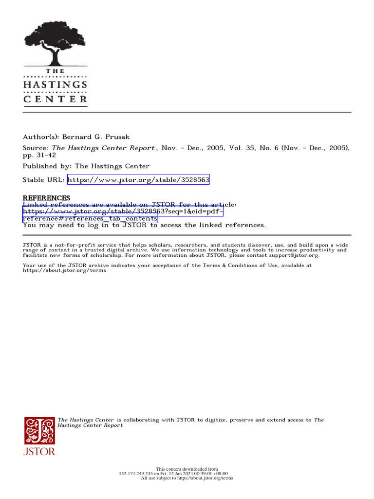 Prusak RethinkingLiberalEugenics 2005 | PDF | Eugenics | Free Will