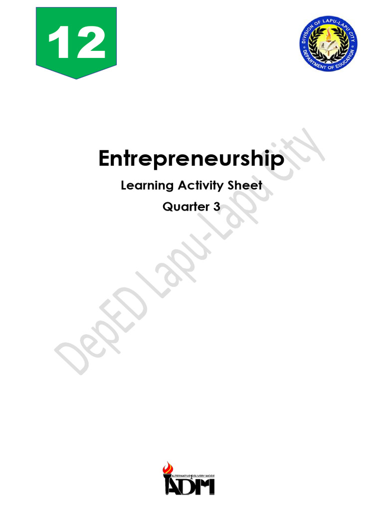 Entrep Q3 MODULE 1 | PDF | Entrepreneurship | Innovation