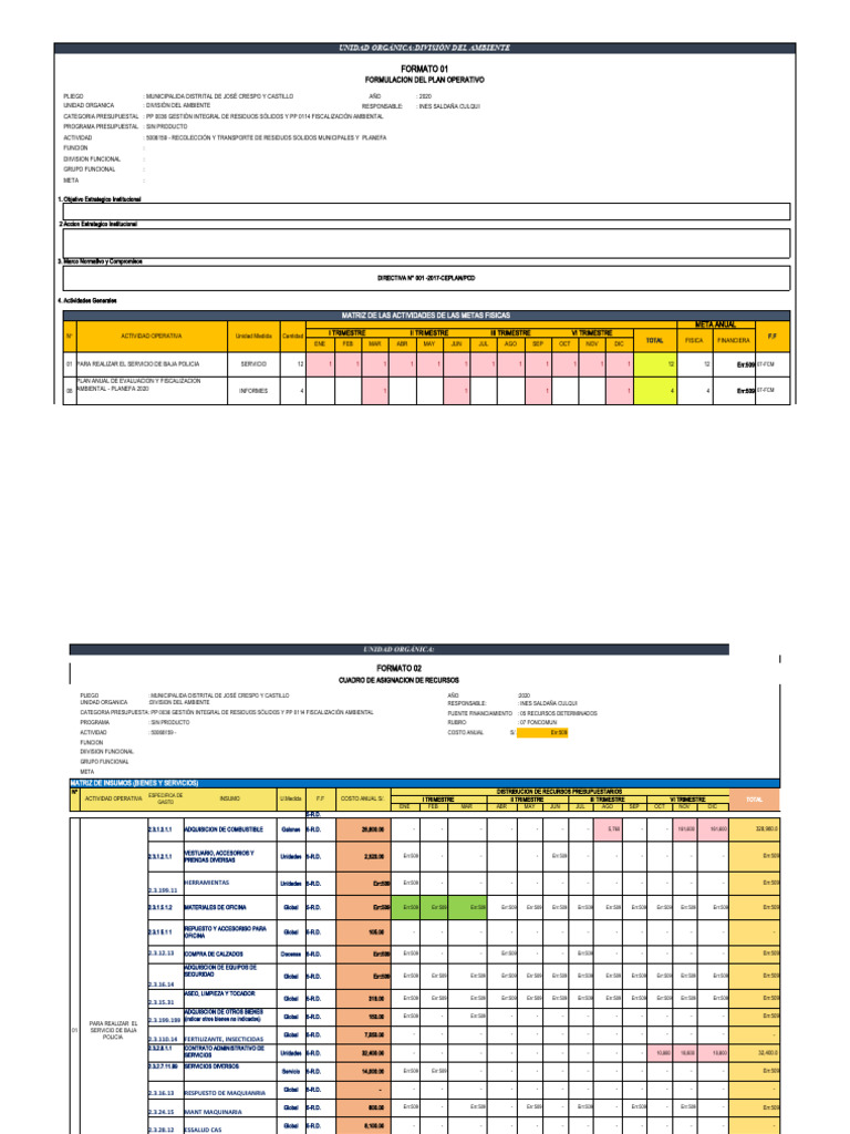 PRESUPUESTO 2020 - Programa de Incentivos | PDF