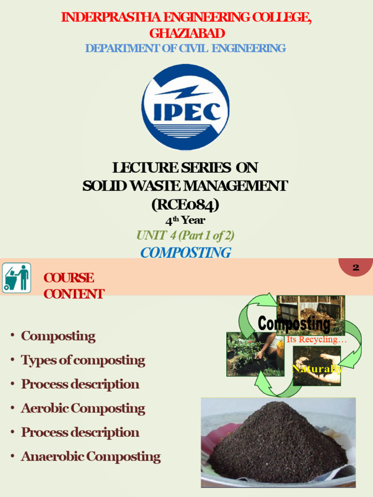 Composting U4 AKTU 1 of 2 | PDF | Anaerobic Digestion | Compost