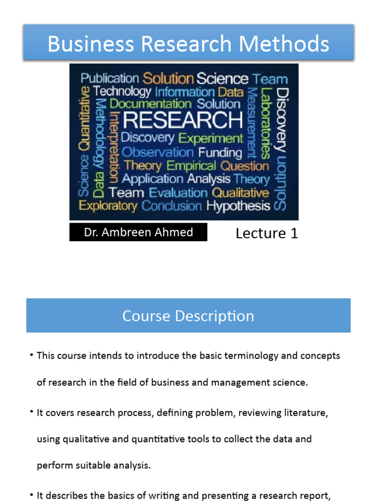 Ambreen 2338 18990 1 BRM Session 1 | PDF | Methodology | Knowledge