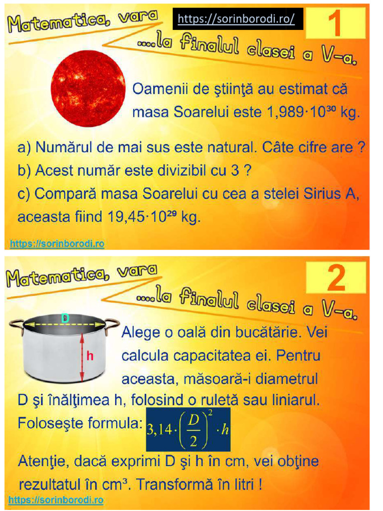 Matematica Vara Clasa A 5 A | PDF