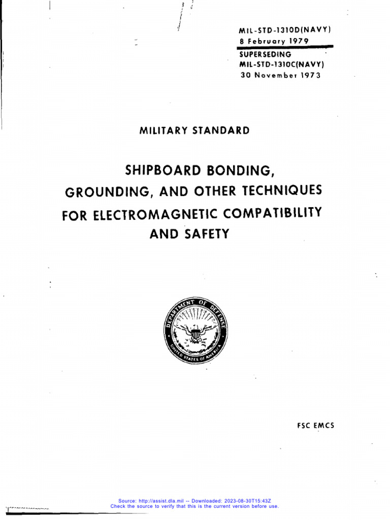 Navy Grounding | PDF | Electrical Connector | Electromagnetic Interference