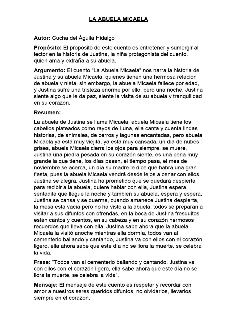 La Abuela Micaela | PDF