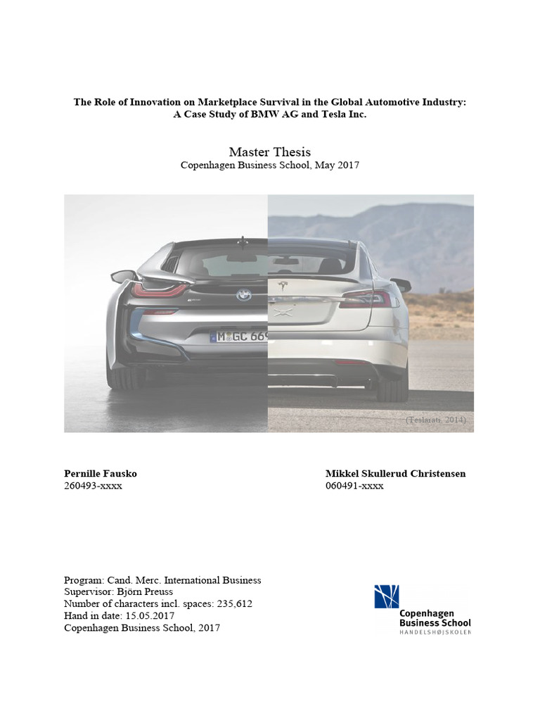 The Role of Innovation On Marketplace Survival Master Thesis | PDF ...