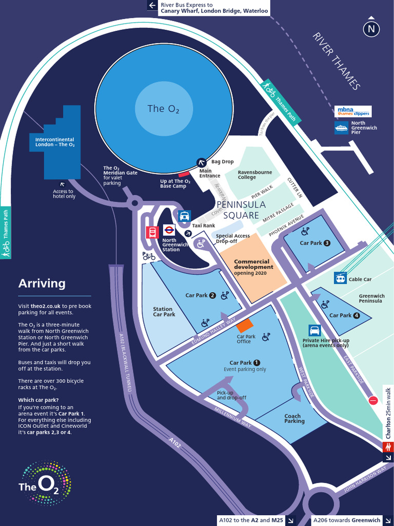 The O2 Site Layout Map Fe5d7a954e | PDF | Road Transport | Land Transport