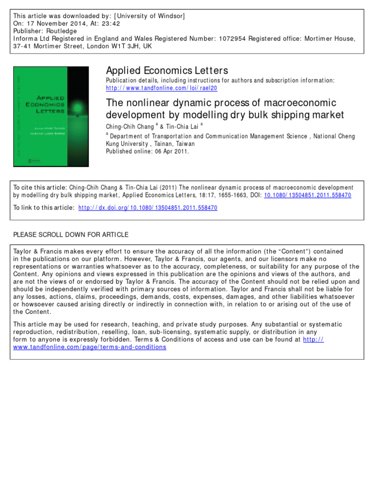 Chang, Ching-Chih Lai, Tin-Chia - The Nonlinear Dynamic Process of ... Chang, Ching-Chih Lai, Tin-Chia - The Nonlinear Dynamic Process of ...