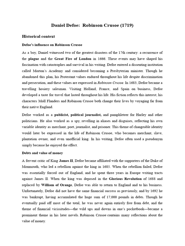 Daniel Defoe - Robinson Crusoe | PDF | Daniel Defoe | Robinson Crusoe