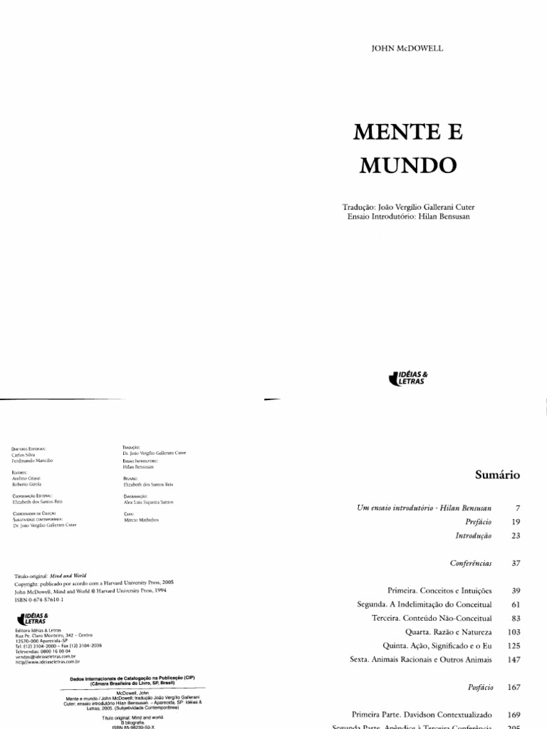 McDOWELL Mente&Mundo | PDF