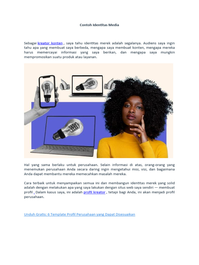 Contoh Identitas Media | PDF