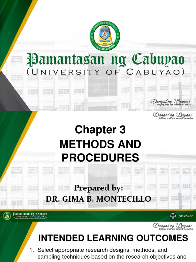 Capstone Chapter 3: Research Methods | PDF | Sampling (Statistics ...