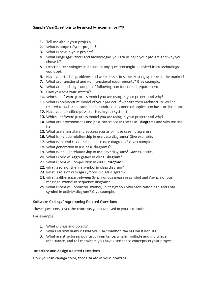 Sample Viva Questions To Be Asked by External For | PDF | Databases ...