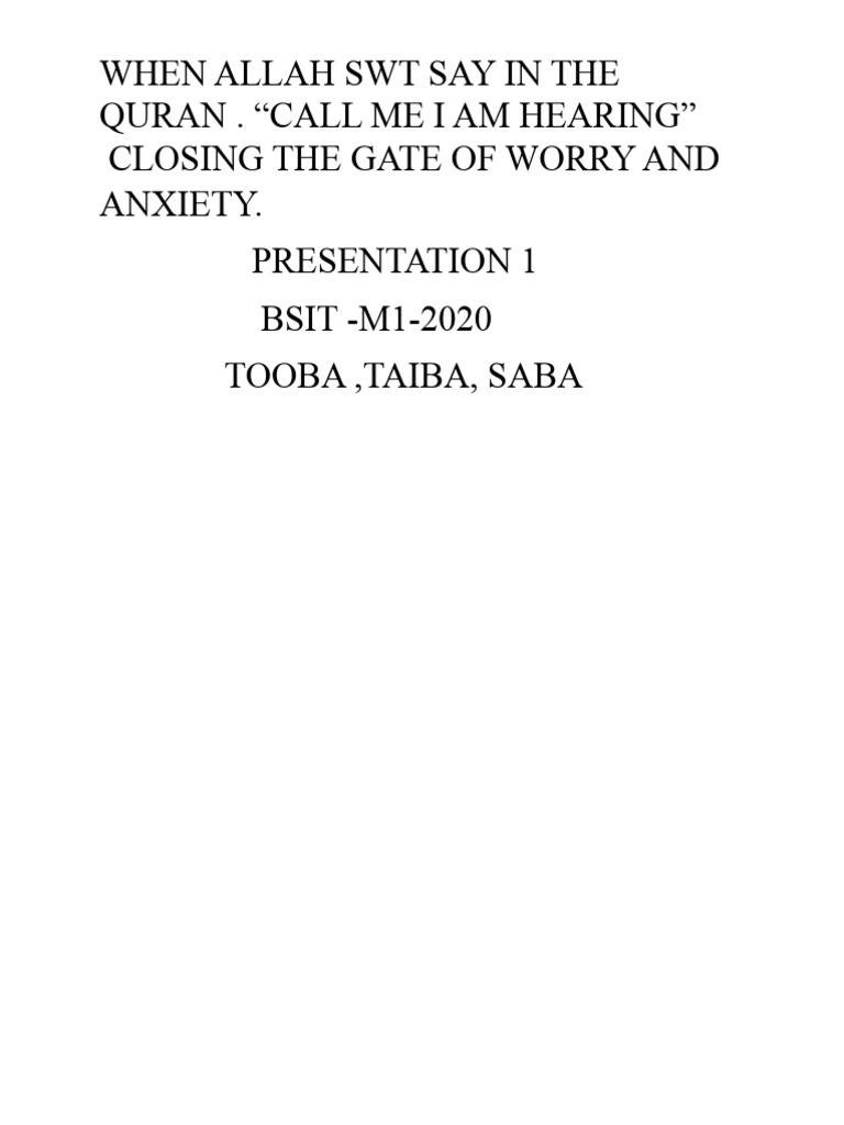 When Allah SWT Say in The Quran - "Call Me I Am Hearing" Closing The ...