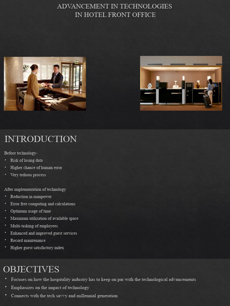 Tech Innovations in Hotel Front Office | PDF | Technology & Engineering