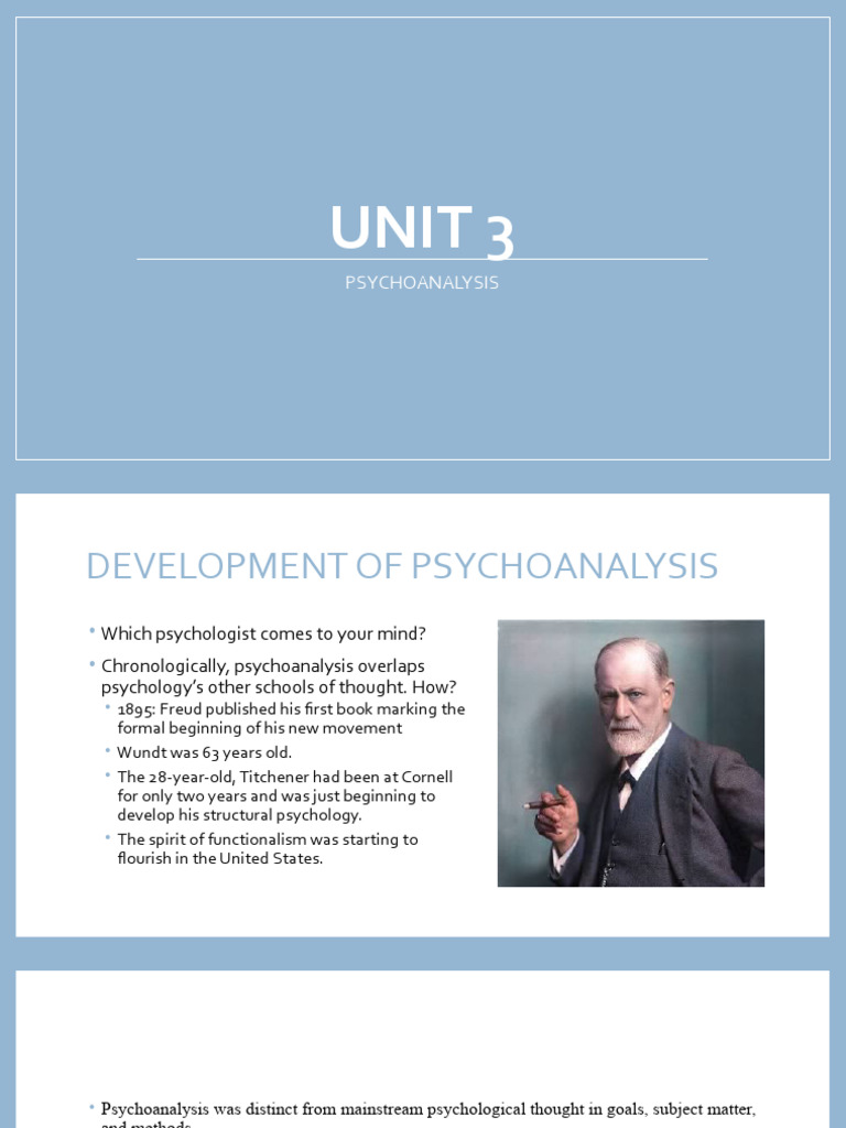 Unit 3.1 Freud | PDF | Id | Psychoanalysis