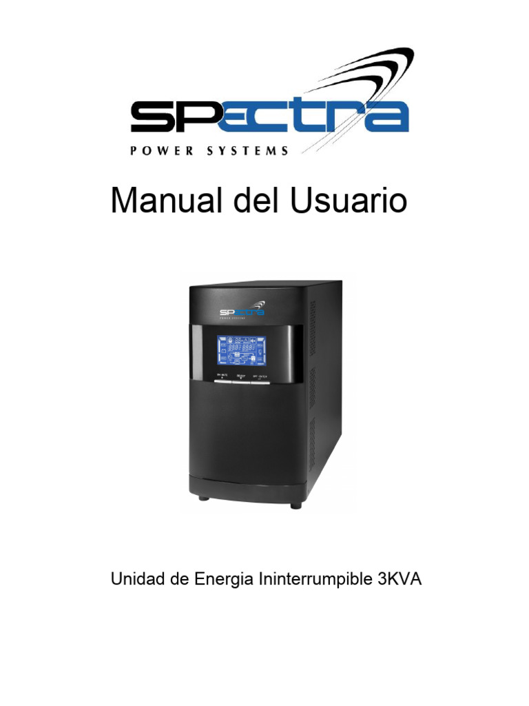 Ups Spectra 3kva Manual Del Usuario Español | PDF | Enchufes y tomas de corriente alterna ...