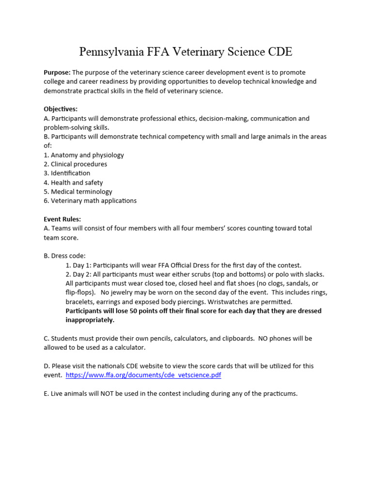 Vet Science CDE Overview | PDF | Medicine | Health Care