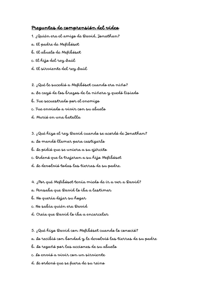 Mefiboset | PDF
