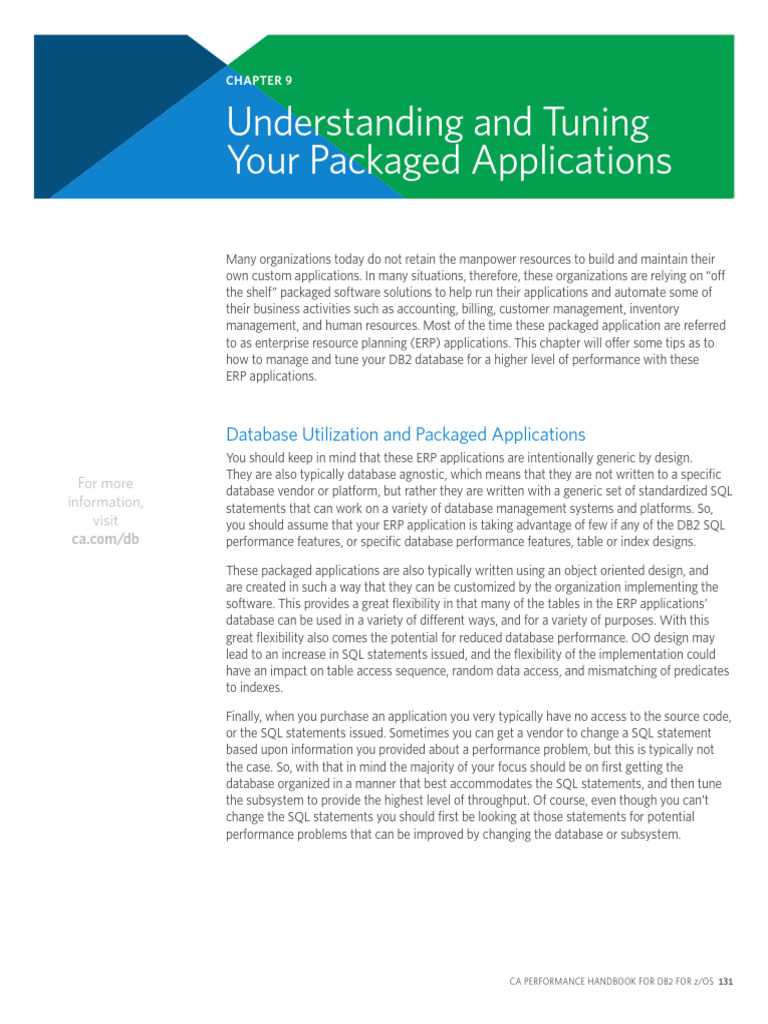 1 Ca Performance Handbook For Db2 For Zos Chapter 9 Understanding And Tuning Your Packaged
