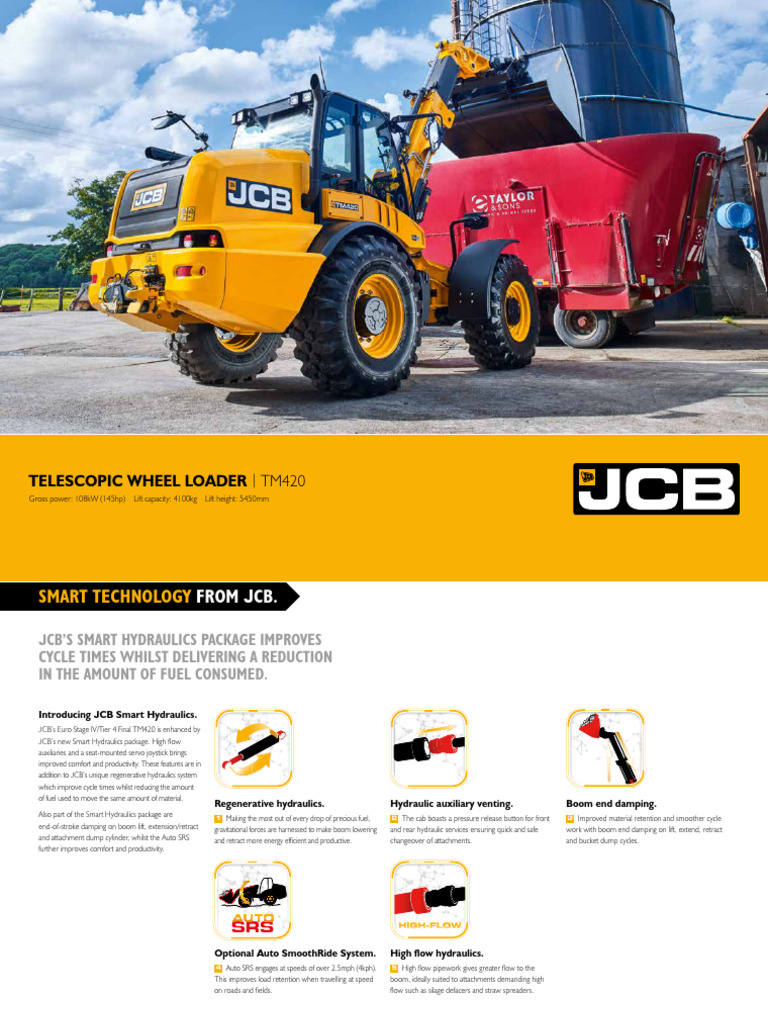 JCB TM 420 Telescopic Wheel Loader En | Download Free PDF | Horsepower ...