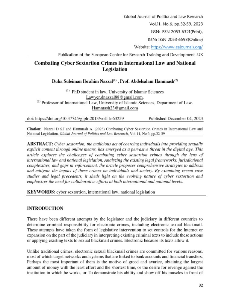 Combating Cyber Sextortion | PDF | Cybercrime | Crime & Violence