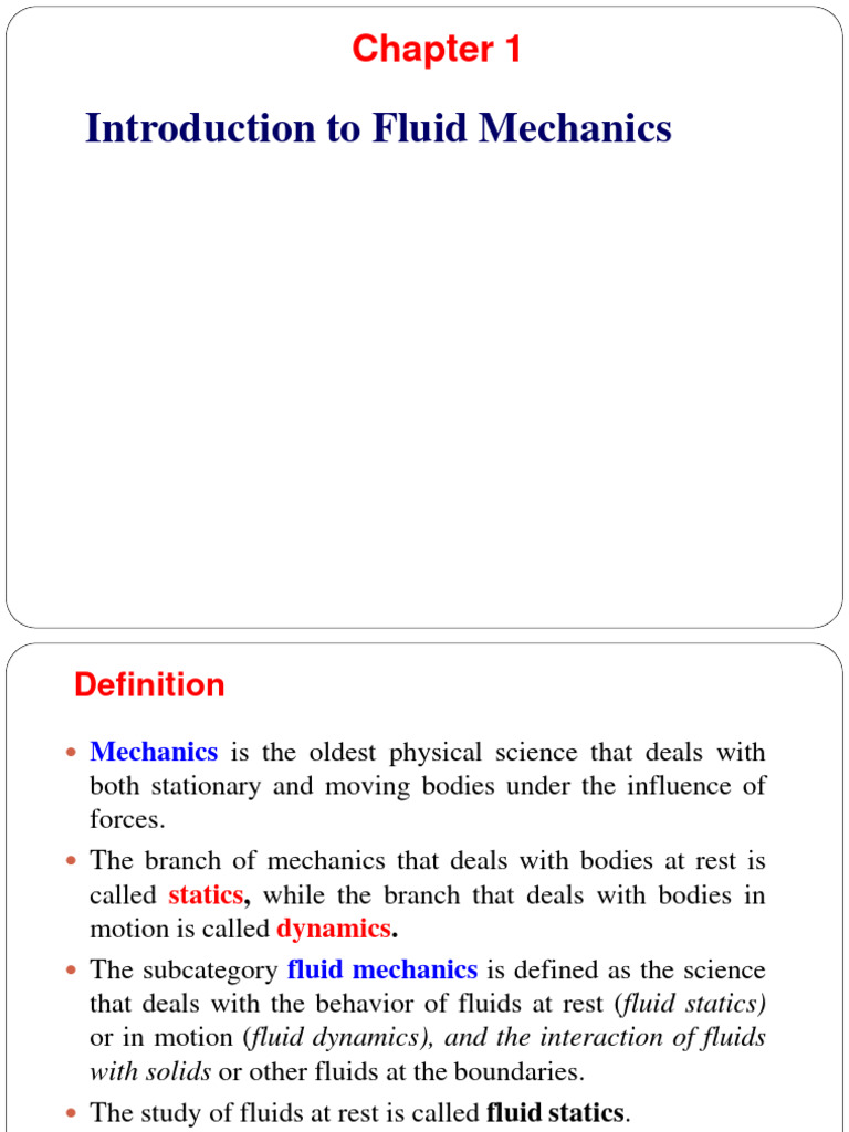 Introduction To Fluid Mechanics | PDF | Viscosity | Fluid Dynamics
