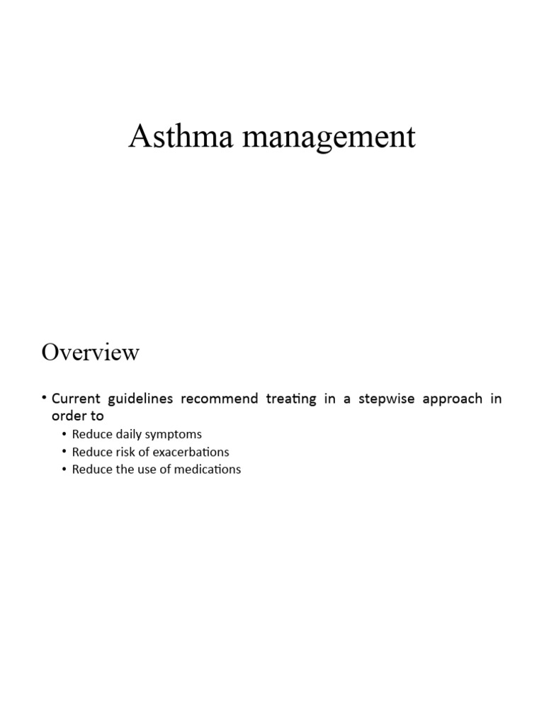 Asthma Management | PDF | Asthma | Clinical Medicine