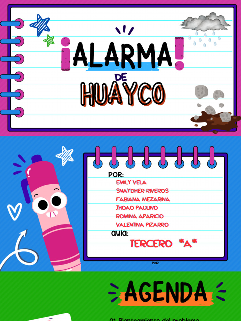 Presentación Diapositivas Proyecto ALARMA DE HUAICO | PDF