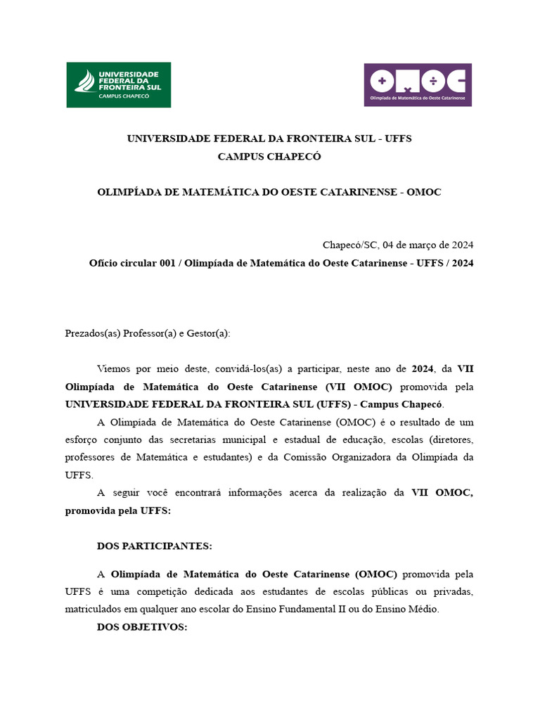Oficio Carta Convite | PDF
