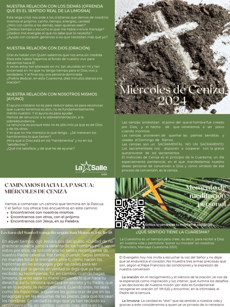 Miércoles de Ceniza 22 | PDF | Oración | Prestado