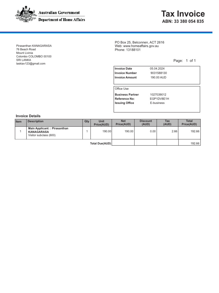 Tax Invoice | PDF