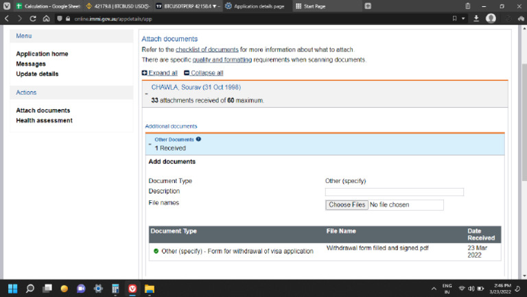 Proof of withdrawal submission | PDF