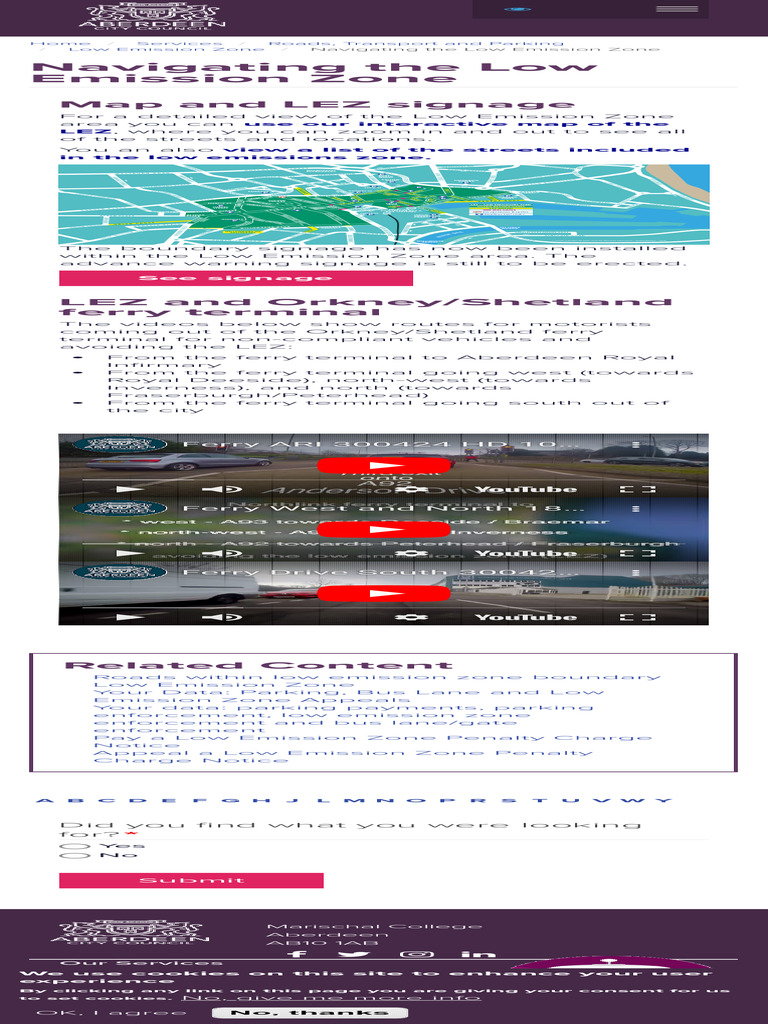 Navigating the Low Emission Zone Aberdeen City Council | Download Free ...
