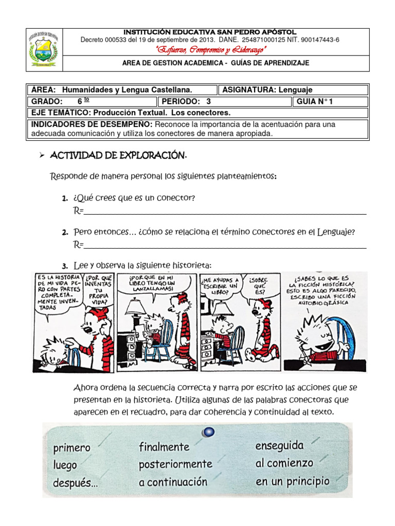 Guía Lenguaje 6to | PDF Guía Lenguaje 6to | PDF