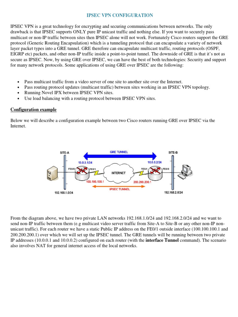 Ipsec Vpn Pdf Virtual Private Network Computer Network