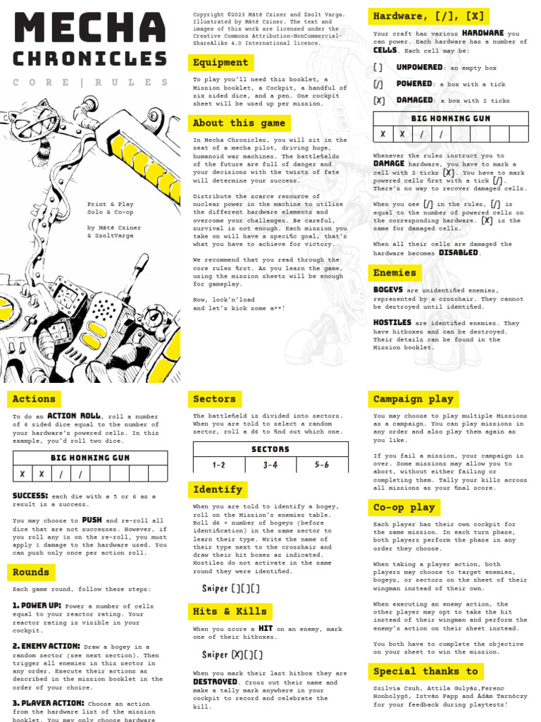 Mecha Chronicles Core | PDF