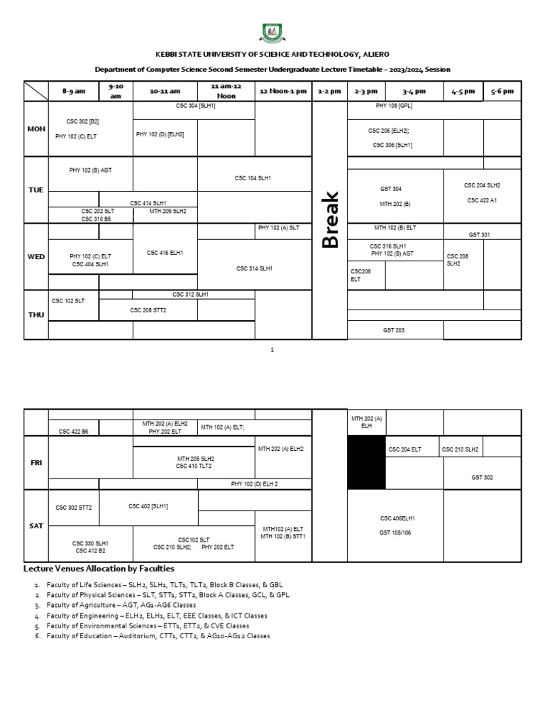 Lecture Timetable CS | PDF | Science