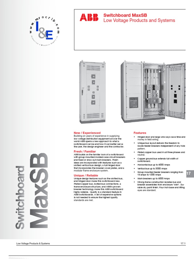 ABB Switchboard MaxSB, Low Voltage Products and Systems | PDF | Door ...