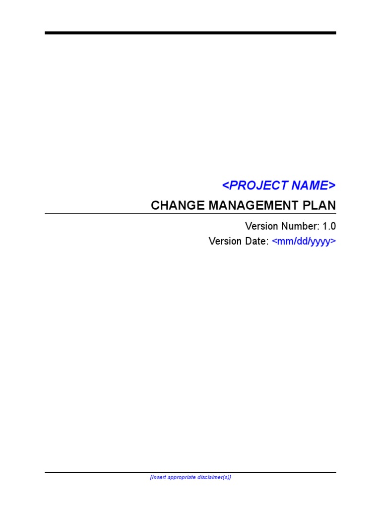 Eplc Change Management Plan Template | PDF | Change Management | Bracket