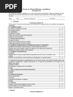 Escala de Tinetti: Equilibrio y Marcha | PDF | Pie | Deportes