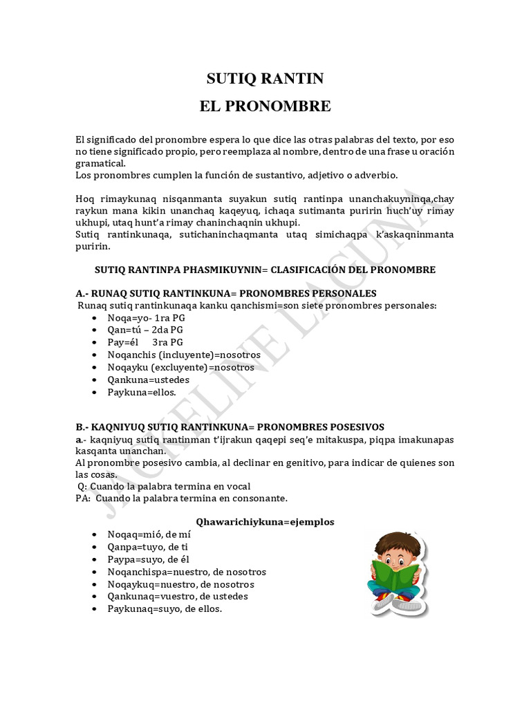 Sutiq Rantin | PDF | Pronombre | Palabra