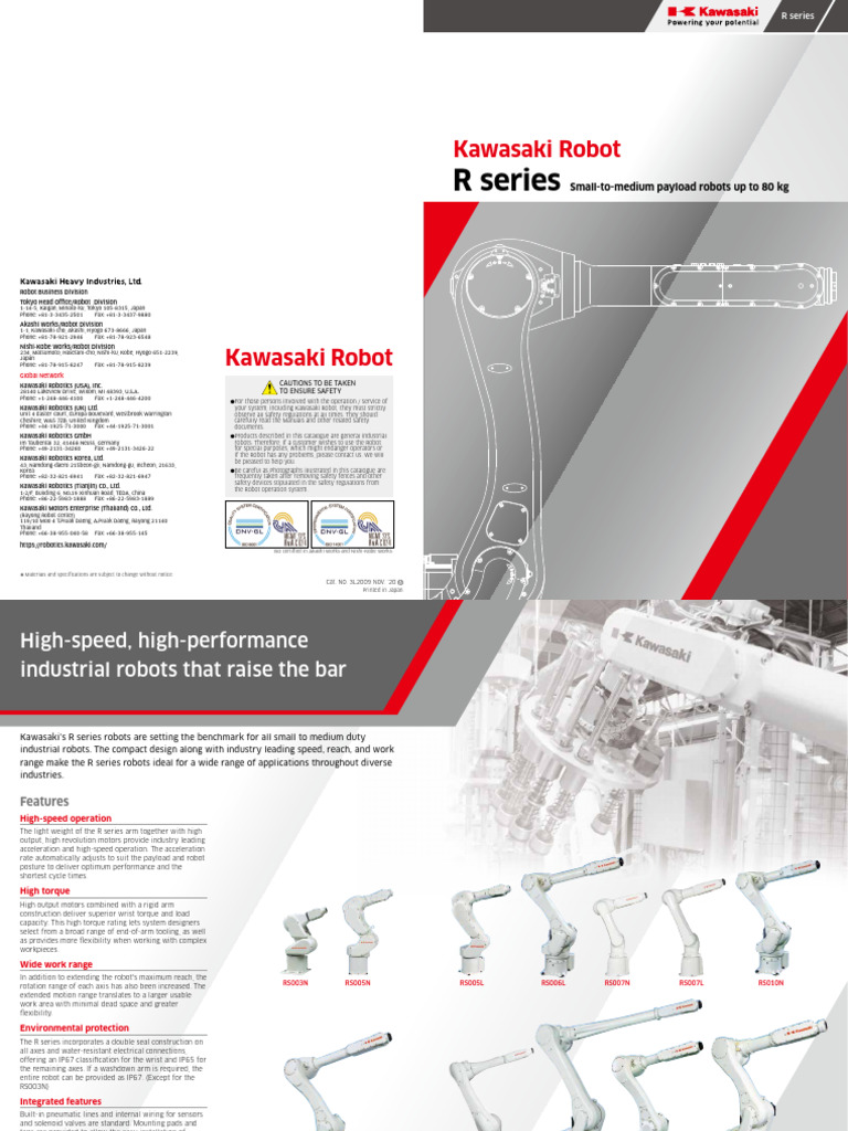 Kawasaki Robot R Series | PDF | Robot | Robotics