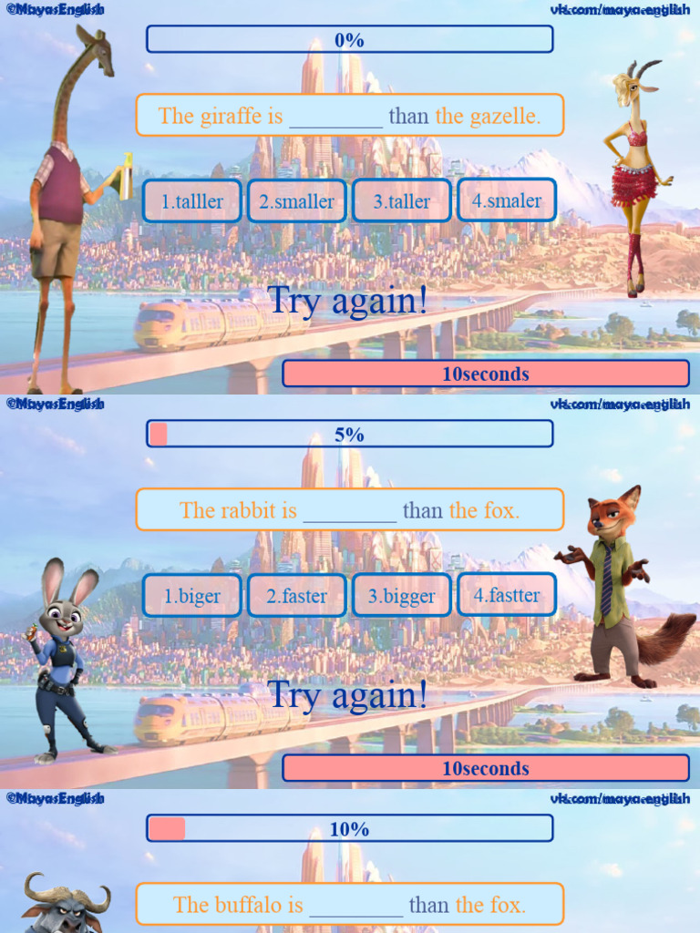 Zootopia Vocabulary Quiz | PDF